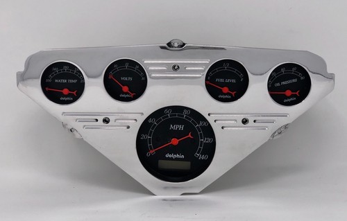 1955-1959 Chevy Truck 5 Gauge Dash Cluster Black | Analog & Digital ...
