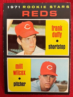 1971 TOPPS #164 ROOKIE STARS/ FRANK DUFFY / MILT WILCOX Cincinnati Reds ...