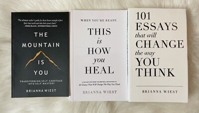 Brianna Wiest 3 book set : Mountain is you + 101 essay + this is how ...