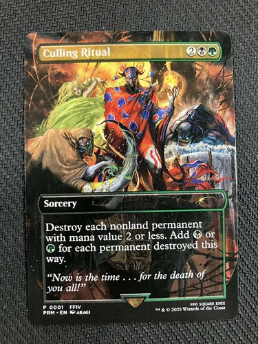 CULLING RITUAL - FINAL FANTASY MTG Promo WPN FULL ART NM IN HAND | eBay