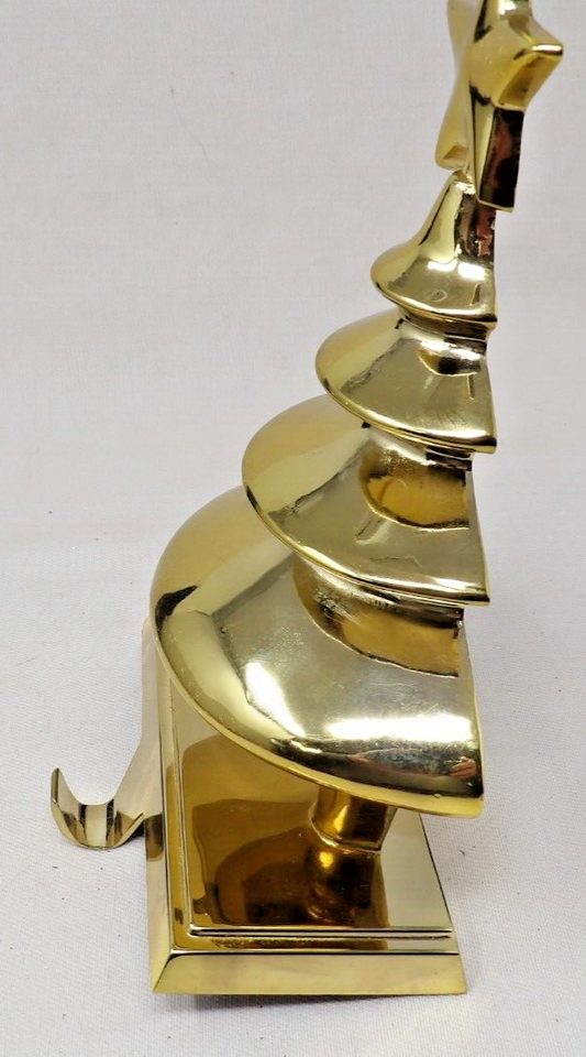 Vintage Heavy Goldtone Metal Christmas Tree Shaped Stocking Hanger 9 ...