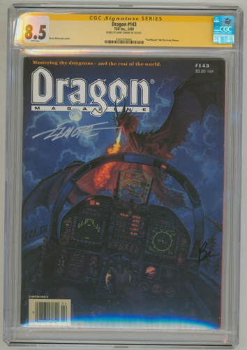 CGC SS 8.5 Dragon Magazine #143 SIGNED Larry Elmore Art TSR AD&D ...