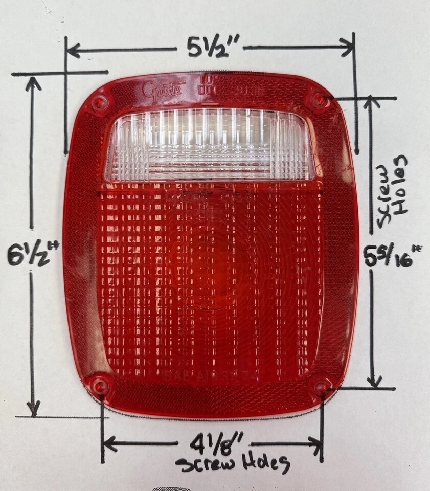 Grote 9130 91302 fits 5371 Universal Truck Trailer Tail Light Lenses w ...