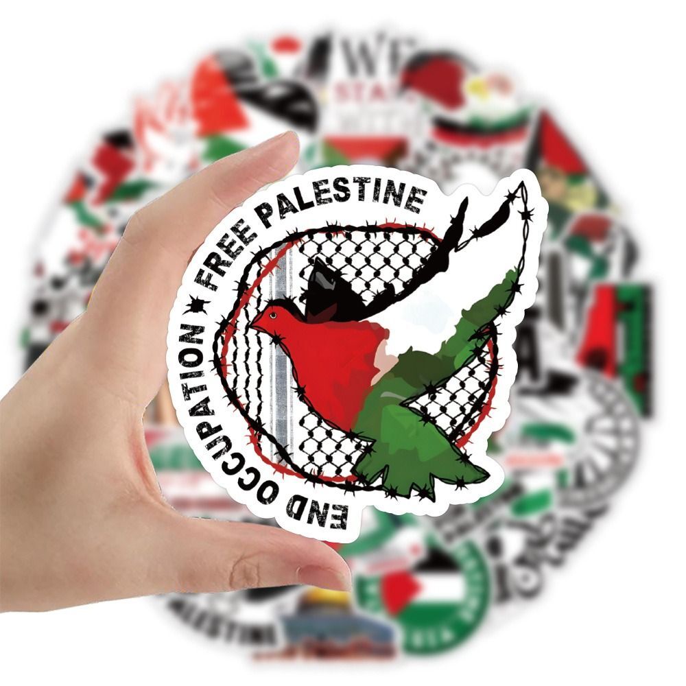 Decoration National Flag Sticker DIY Palestine Map Sticker Palestine ...