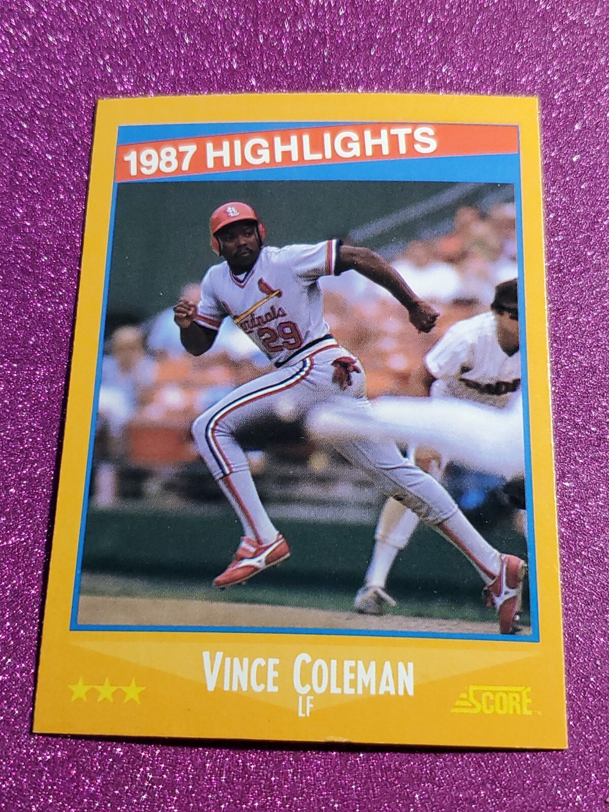 1988 Score #652 Vince Coleman St Louis Cardinals - 1987 Highlights | eBay