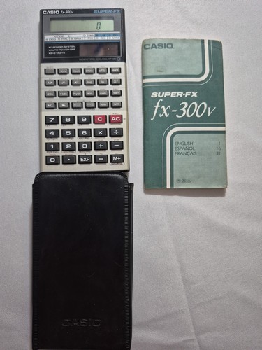 Vintage CASIO FX-300v SUPER-FX Solar Powered Scientific Calculator ...