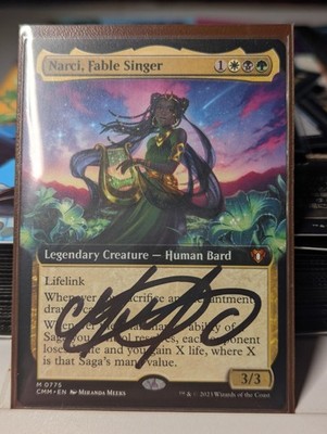 MTG Narci, Fable Singer (Extended Art) - Commander Masters - SIGNED BY ...