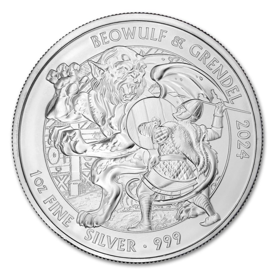 Great Britain 2024 1oz Silver Beowulf and Grendel BU coin w/CoA | eBay