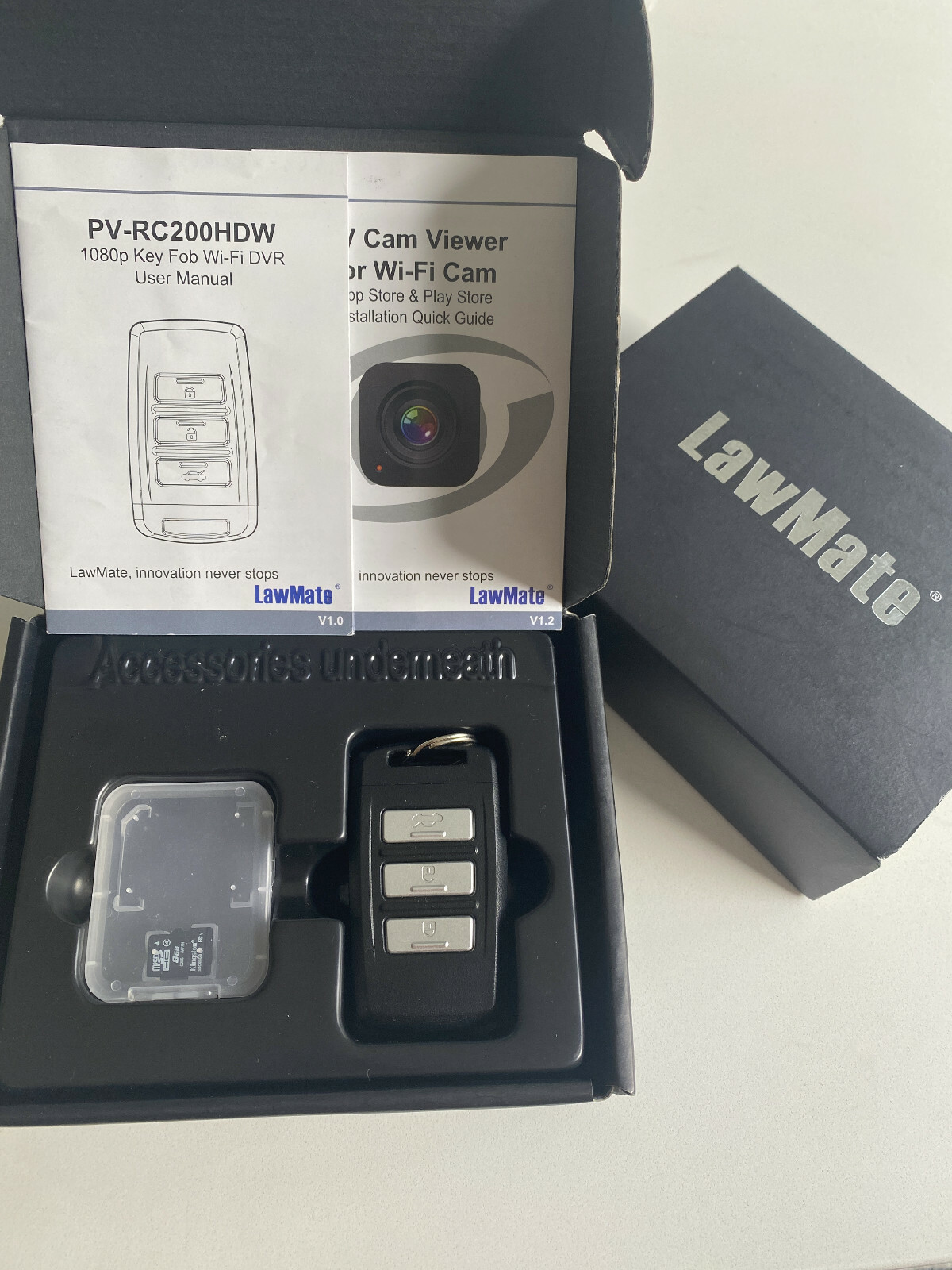 Lawmate PV-RC200HDW 1080p HD WiFi Covert Key Chain Wireless Mini Camera ...