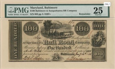 Susquehanna Railroad Co. - Paper Money - US - Obsolete | eBay