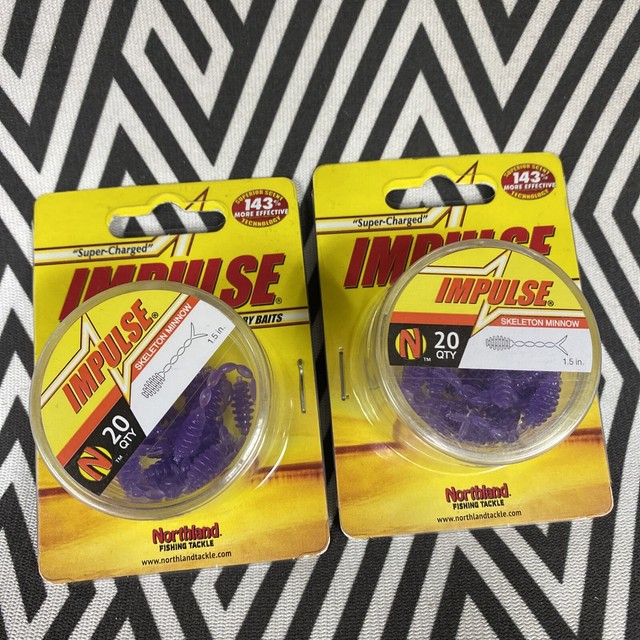 Northland Fishing Impulse Skeleton Minnow 1.5” Purple Passion - 2 ...