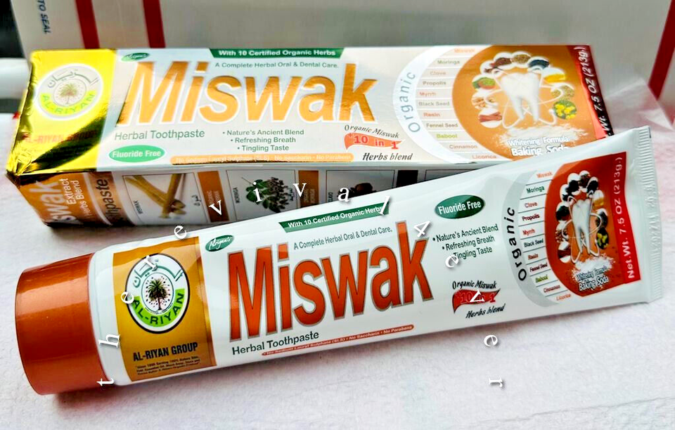 6X MISWAK 10 in 1 ORGANIC TOOTHPASTE - AL RIYAN 100% Natural Fluoride ...