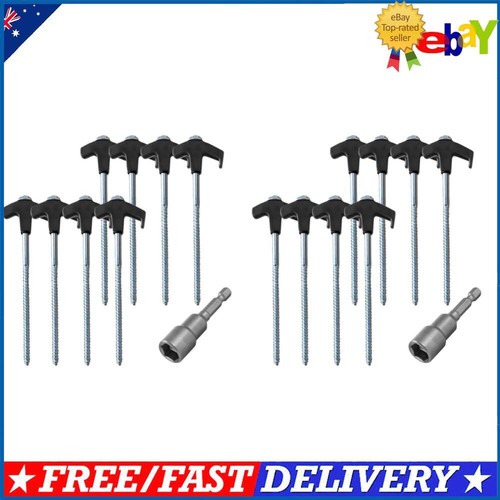 8Pcs Metal Tent Spikes with Hex Socket Screw in Camping Tent Pegs (Black) | eBay