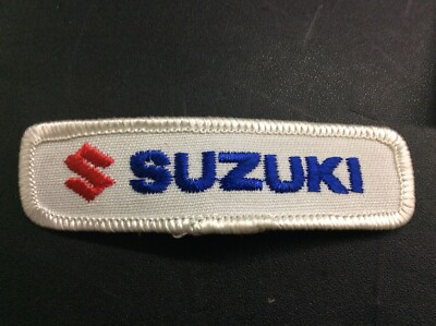 Suzuki Racing Patch 99950-19100 New Old Stock Sew On Badge "SUZUKI" Red ...