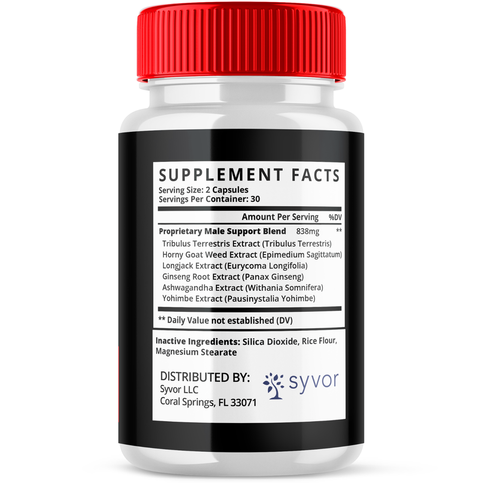 Bruno Pills for Men Advanced Male Support Natural Formula Supplement 60 ...