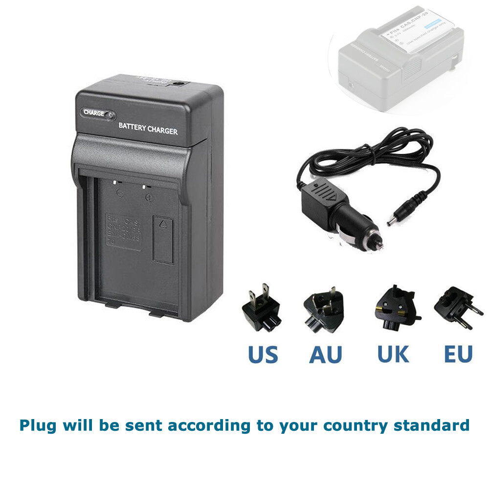 Casio Exilim Camera Charger Kastar 2X Battery For Cas NP-20 & Exilim EX ...