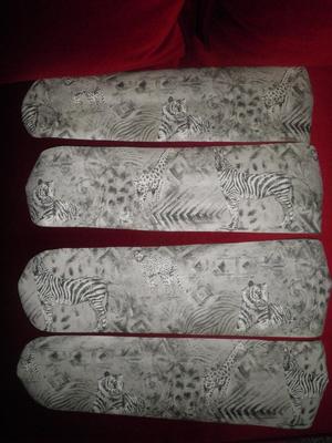 CUSTOM JUNGLE SAFARI TIGER GIRAFFE LEOPARD CEILING FAN ~SILVER BLACK ...