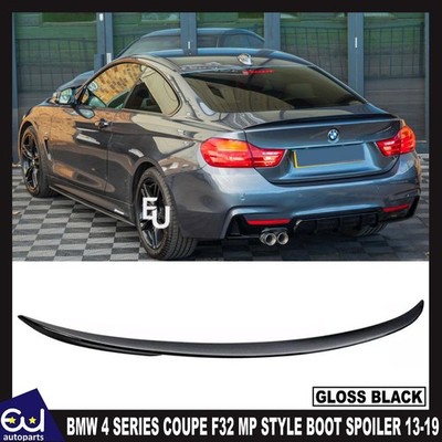 FOR BMW 4 SERIES COUPE F32 REAR BOOT LIP SPOILER MP STYLE GLOSS BLACK ...