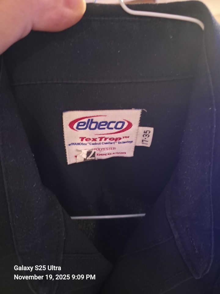elbeco textrop men's long sleeve uniform shirt 17-35 | eBay