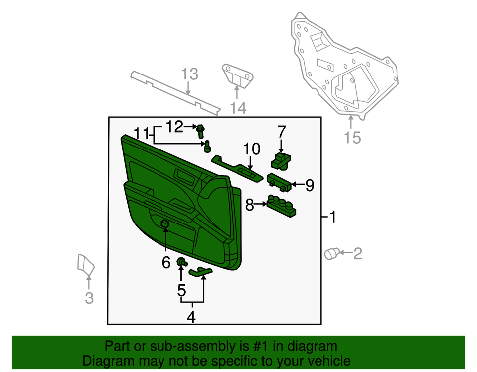 Genuine GM Light Cashmere Front Driver Side Door Trim 15933393 | eBay