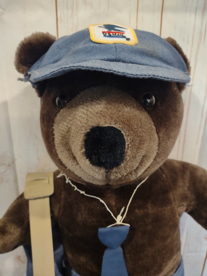 1986 Patriot Post Office Teddy Bear Mailman Uniform Letter Carrier Mail ...