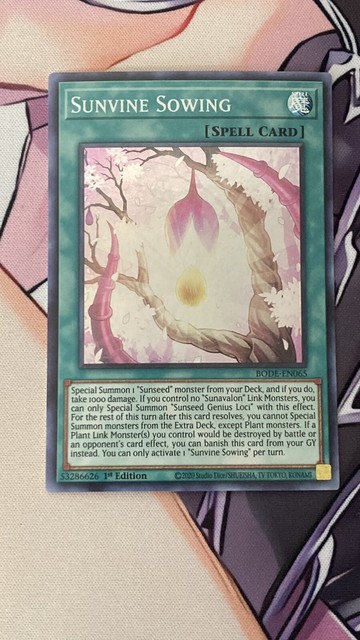 Yu-Gi-Oh! TCG Sunvine Sowing Burst of Destiny BODE-EN065 1st Edition ...
