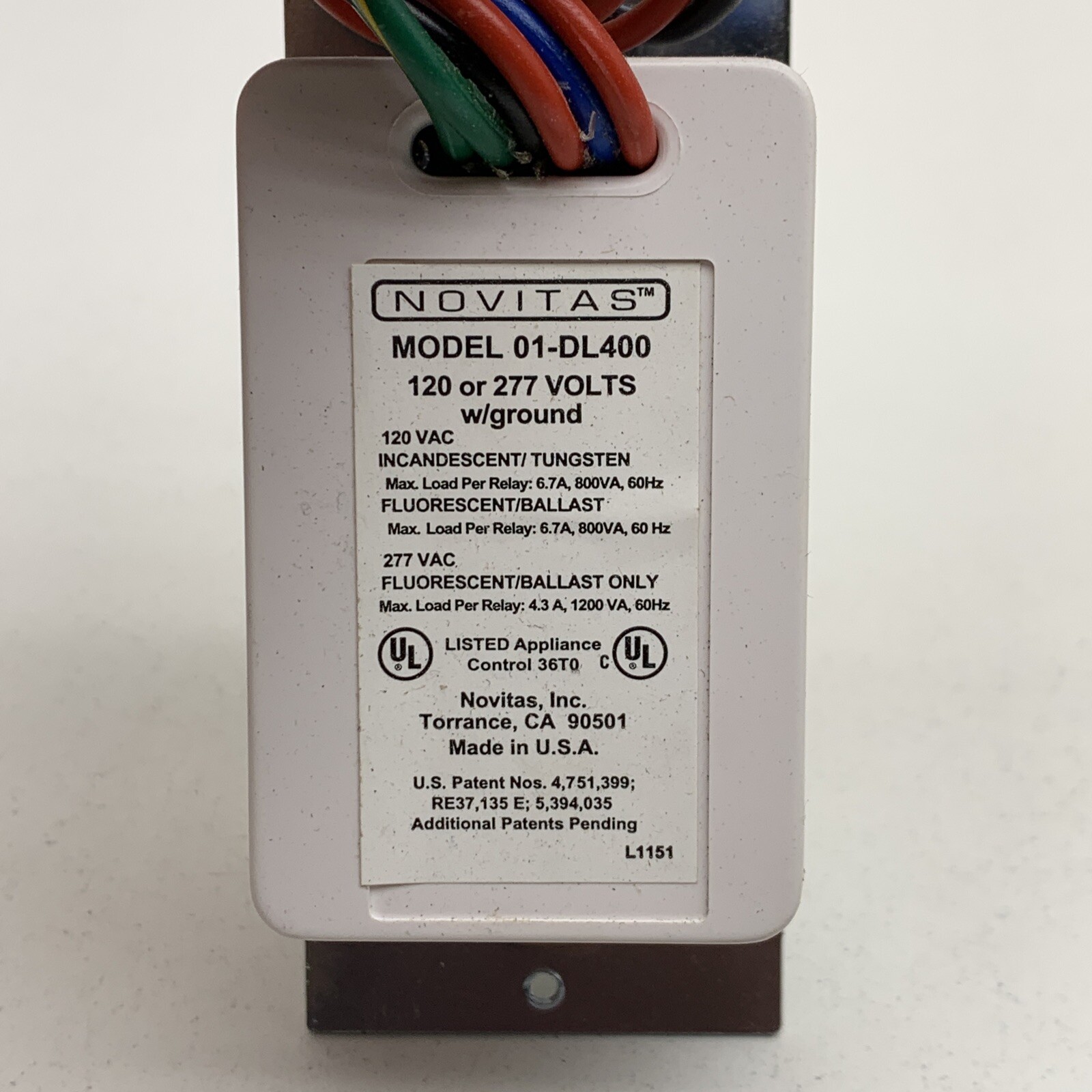 Novitas 01-DL400 Super Switch 2 Occupancy Sensor Detector Switch 120 ...