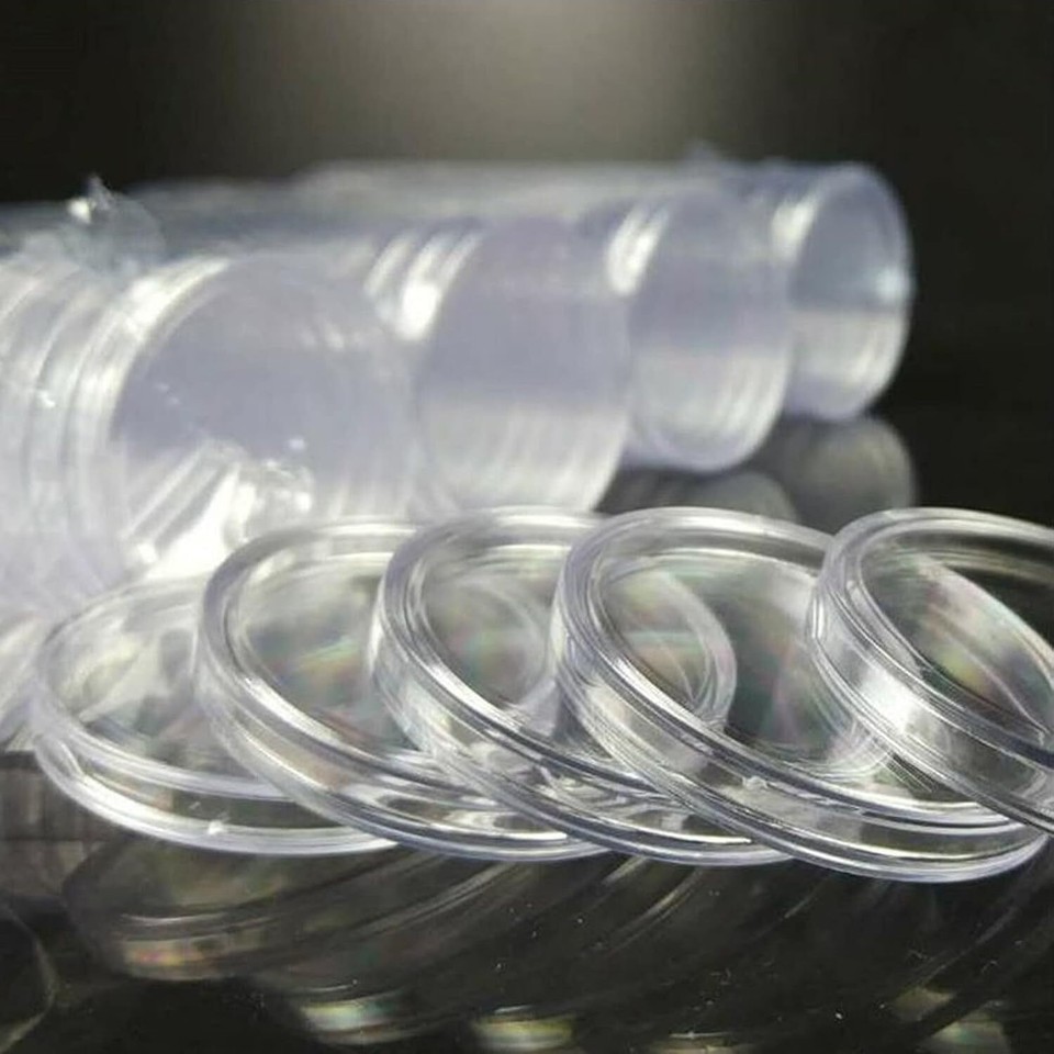 100X 19mm Coin Holders Capsules Clear Round Storage Direct for US Penny ...