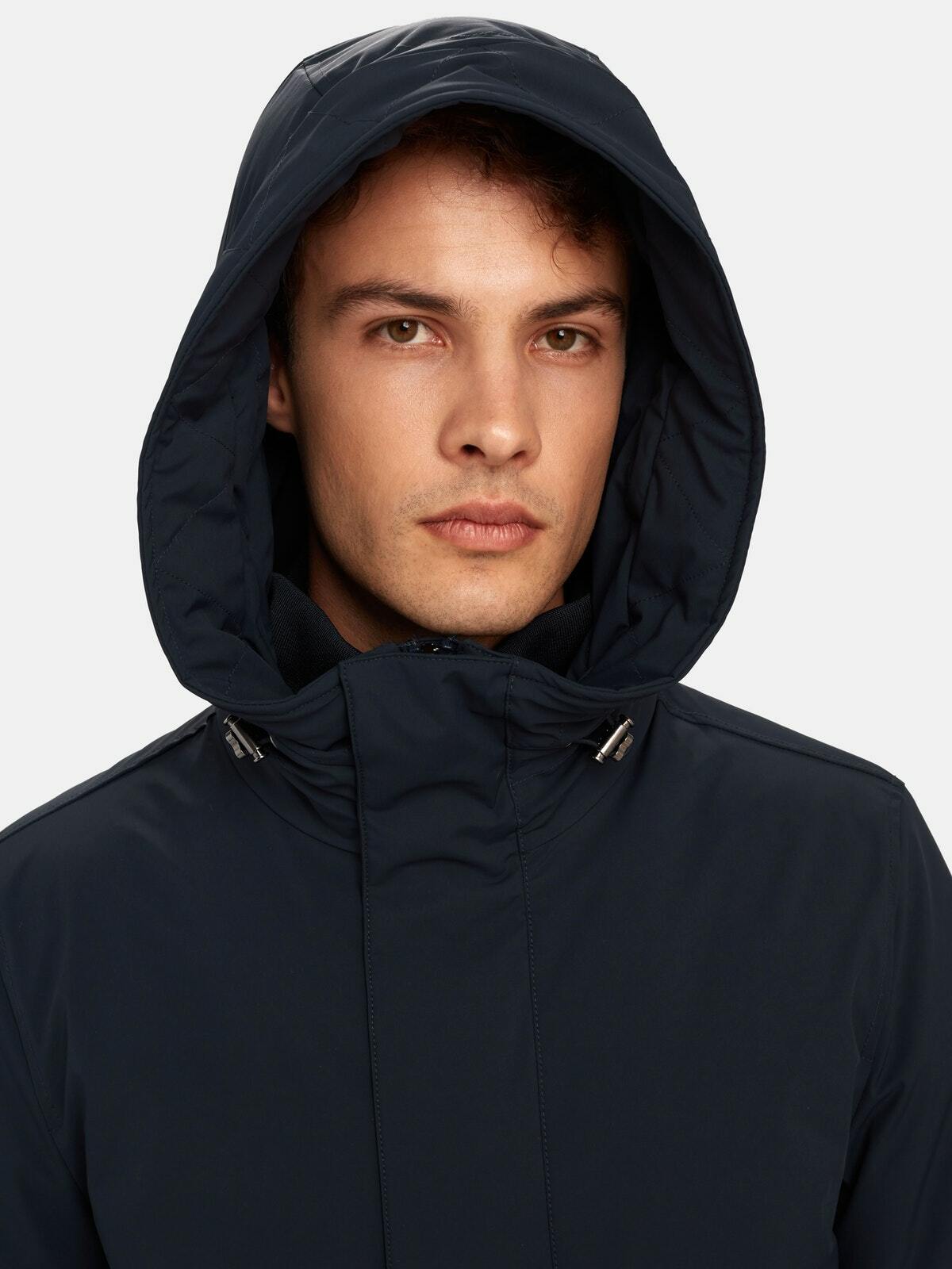 Woolrich Mountain Stretch Navy Blue Parka V6115 Men's Size Medium ...