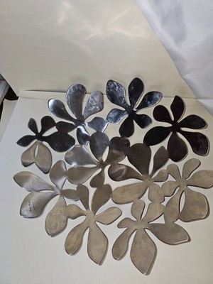 Monika Mulder Stockholm Stainless Steel Floral Leaf Centerpiece Bowl ...
