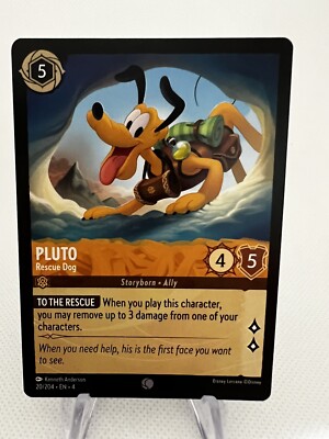 Pluto-Rescue Dog #20/204 Non Foil NM Disney Lorcana Ursula’s Return TCG ...