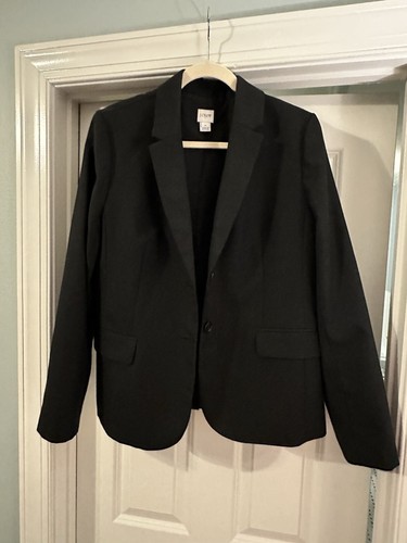 J. crew black Wool Blend Blazer SZ 18 | eBay