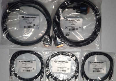 Lot 5x Crestron Cables CBL-DVI-6 / CBL-VGA-6 / CBL-Audio-6/ DVI / VGA ...