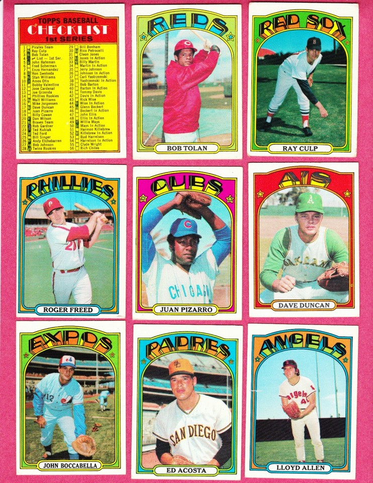 1972 Topps Baseball Cards, Pick 10 to Complete Your Set, VG to EX | eBay