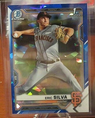 #1028 2021 Bowman Chrome Draft Sapphire ERIC SILVA 1ST BDC-162 | eBay