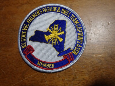 NEW YORK STATE VOL FIREMENS PARADE DRILL TEAM CAPTAINS ASSOC PATCH BX ...