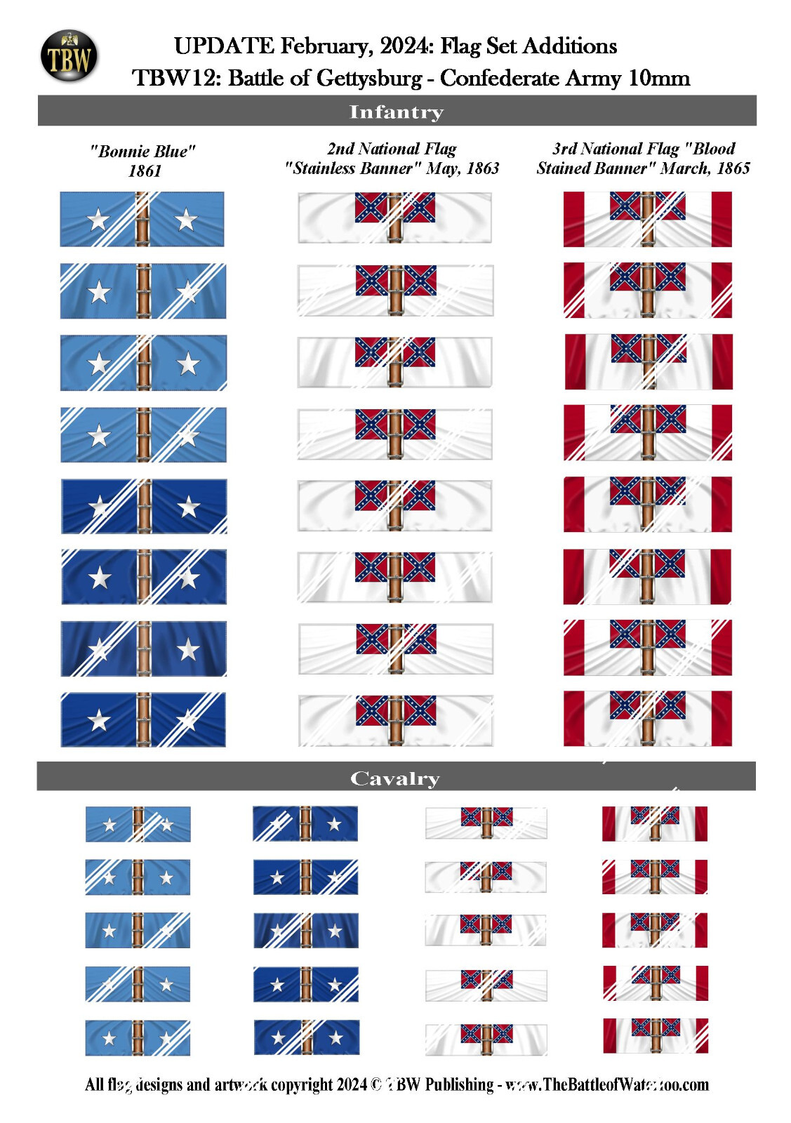 10mm Flags: Gettysburg CSA Army - Generic Set of 230 (TW12) | eBay