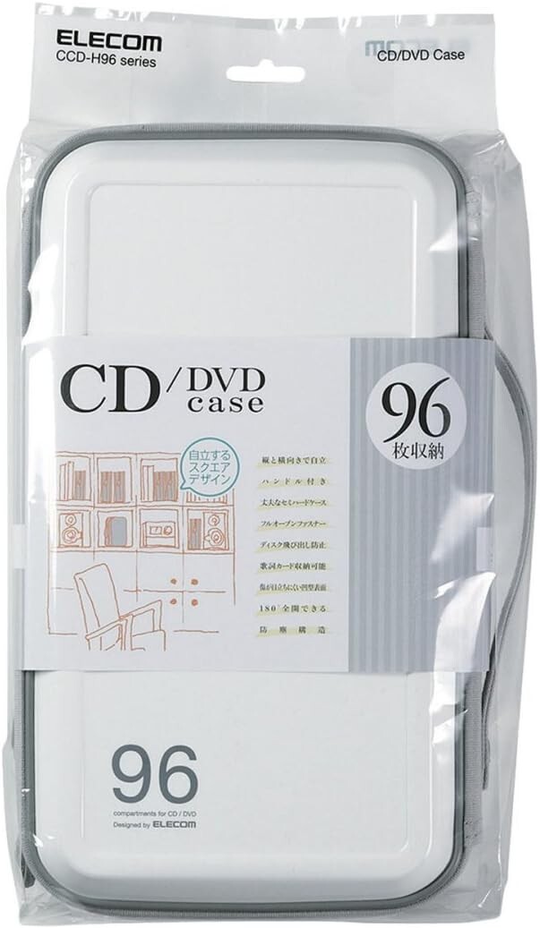 ELECOM DVD CD Case With Semi-Hard fasteners 96 pieces White CCD-H96WH from Japan | eBay