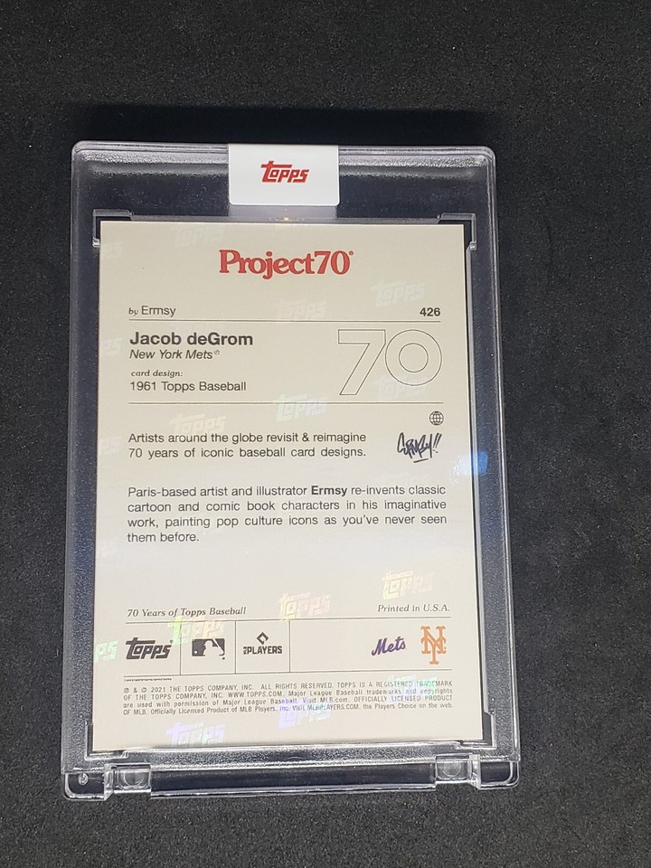 Topps Project 70 Card 426 - 1961 Jacob deGrom by Ermsy | eBay