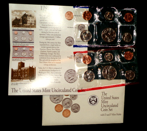 1992 US MINT UNCIRCULATED 10 COIN SET - WITH BOTH P AND D MINT COINS | eBay