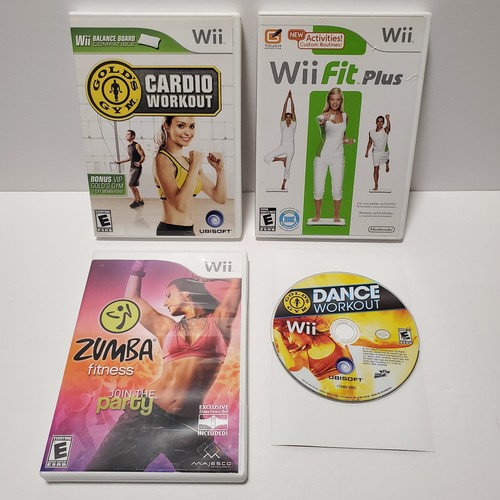 Nintendo Wii Workout Bundle (4) Games: Fit Plus, Cardio & Dance Workout ...