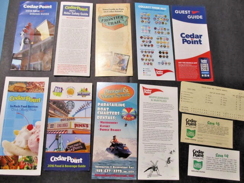 Lot of 12 ~ Cedar Point Amusement Park ~ Some Brochures / Cards You ...