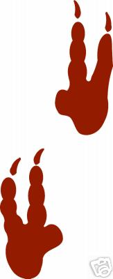 dinosaur track / footprint sticker / raptor decal | eBay
