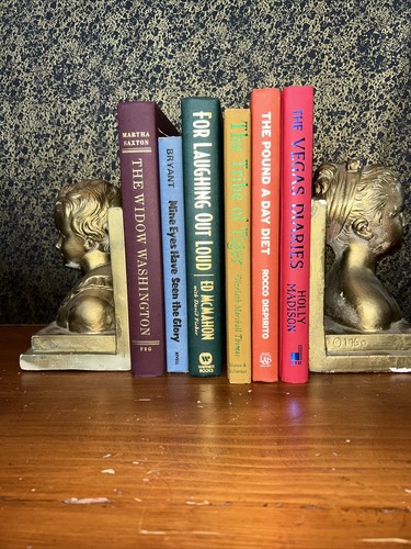 Lot of 6 rainbow prop shelf decor staging hardcover book stack | eBay