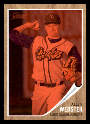 2011 Topps Heritage Minor League Allen Webster Red Tint SN099/620 #199 ...