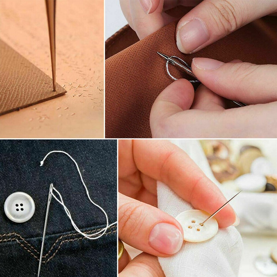 Leather Waxed Thread Stitching Needles Awl Hand Tools Kit for DIY ...