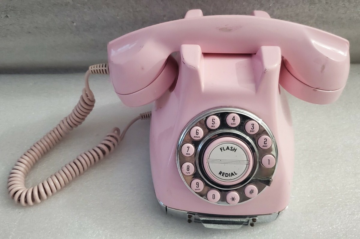 Pink Rotary Dial Telephone