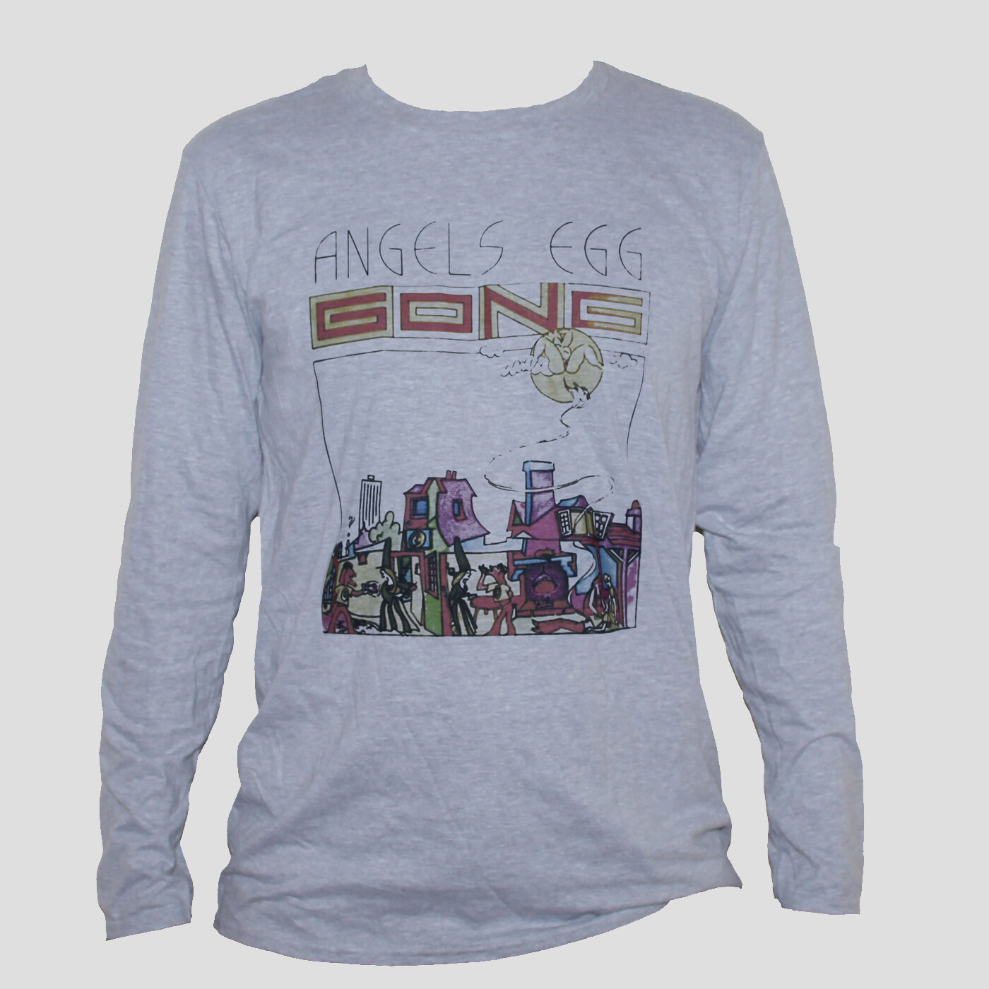Gong Psychedelic Progressive Rock Music T shirt Long Sleeve Grey Unisex ...