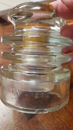 Hemingray 680 Glass Insulator 5" x 4" | eBay