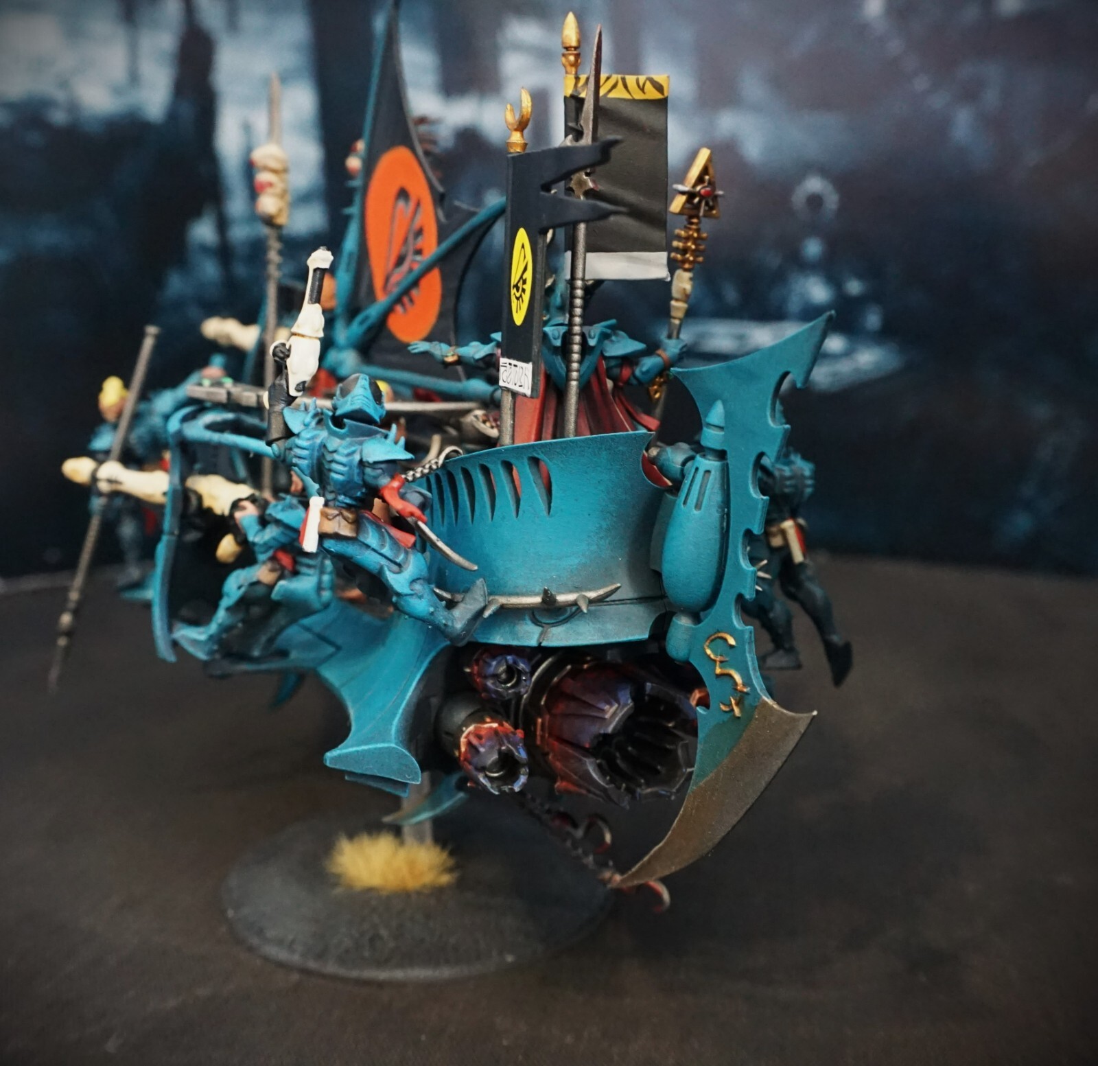 Ravager Corsair Voidscarred Admiral Ship painted Warhammer 40k Drukhari ...